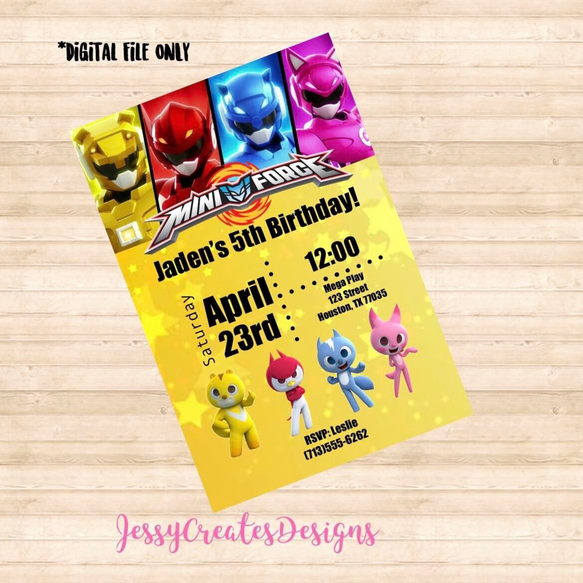 Miniforce Party Invitations Instant/digital Download - Etsy Australia