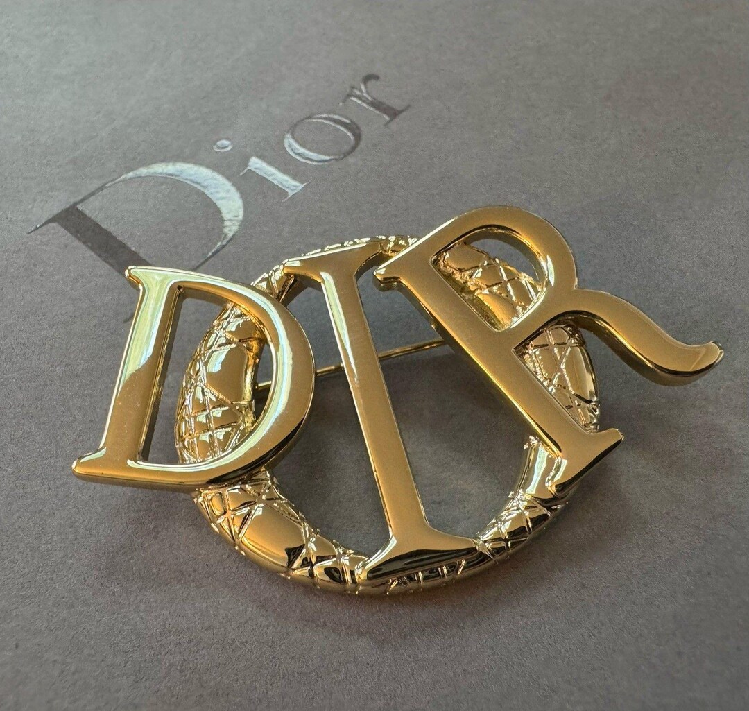Christian Dior Vintage 90's Letters Monogram 6cm Pin Brooch - Etsy