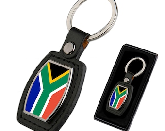 Personalised South African Flag Key Chain Keyring Luggage Tag Zipper ...