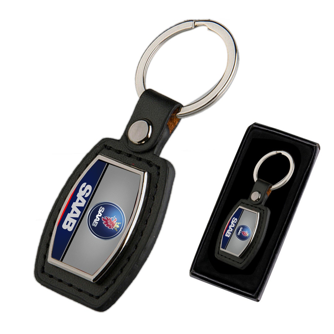 SAAB LEATHER Keyring - Etsy