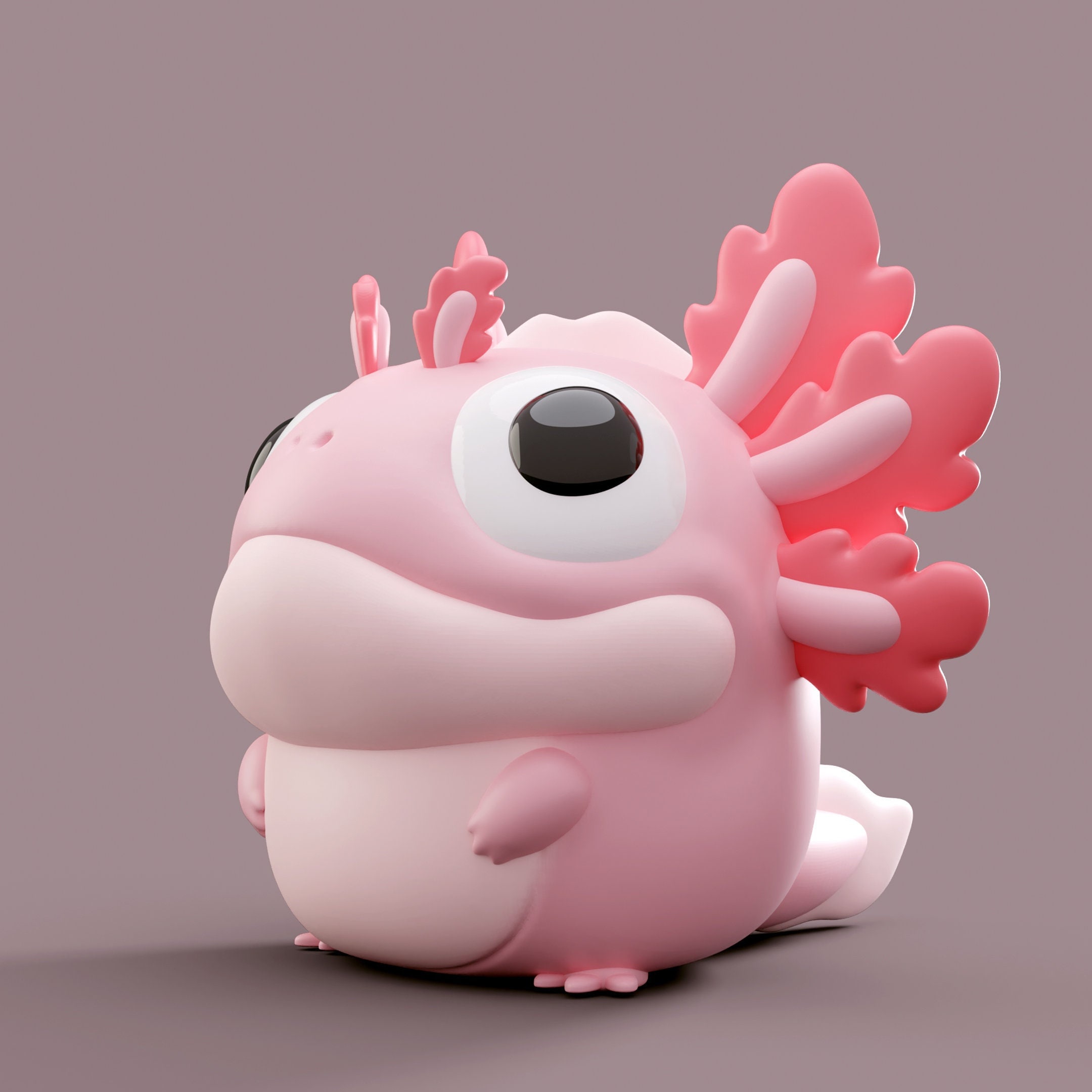 Axolotl Grumpii Chibi Cute Art Toy Display Piece - Etsy