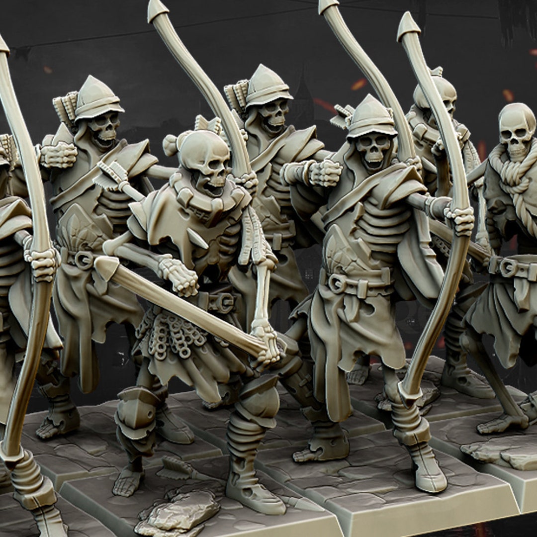 Undead Archers Unit Skeleton Bowmen Fantasy Pathfinder Tabletop Gaming ...