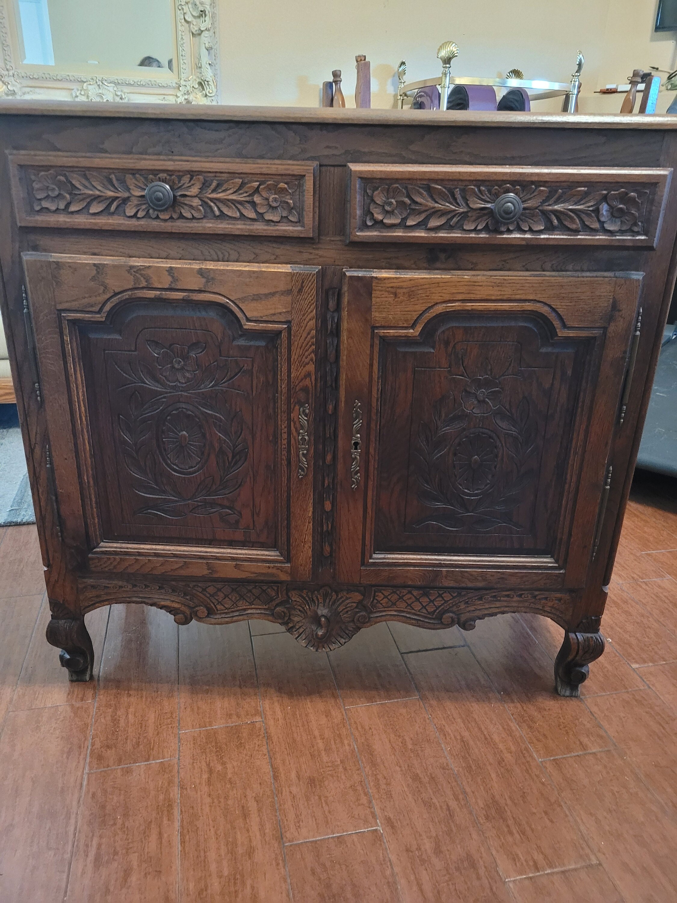 Antique Carved Sideboard/ Buffet - Etsy