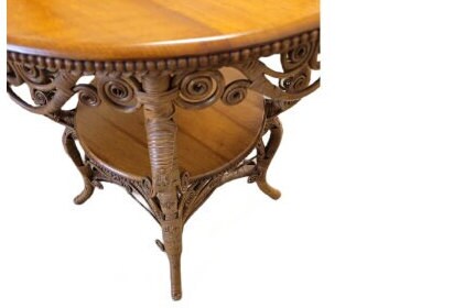 Vintage Wicker and Wood End Table Circa 1970's Set of 2 - Etsy