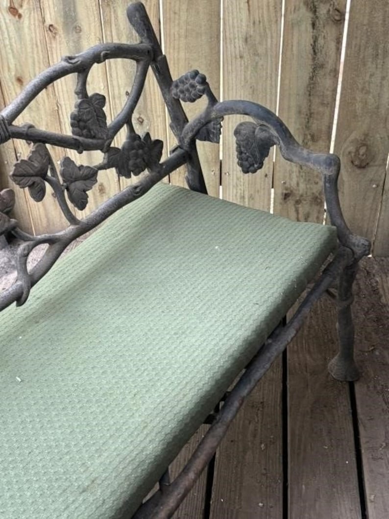 Antique Cast Iron Garden Bench - Etsy