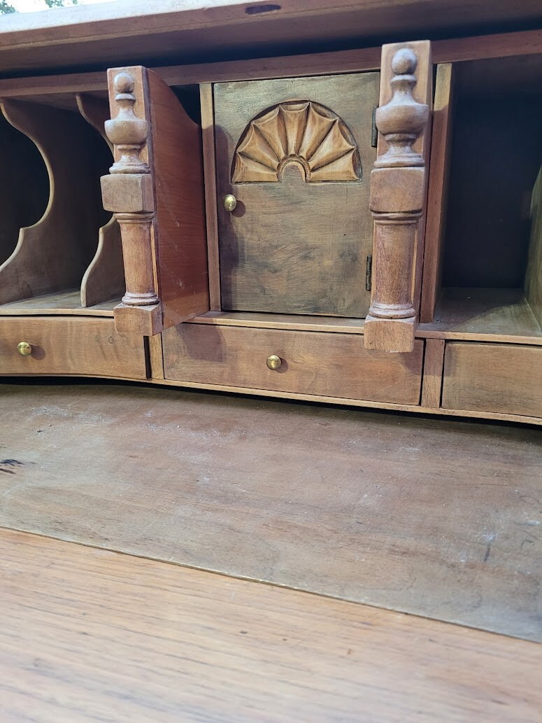 Mahogany Sectetary Desk Slanted Desk Antique Secretary Desk Vintage ...