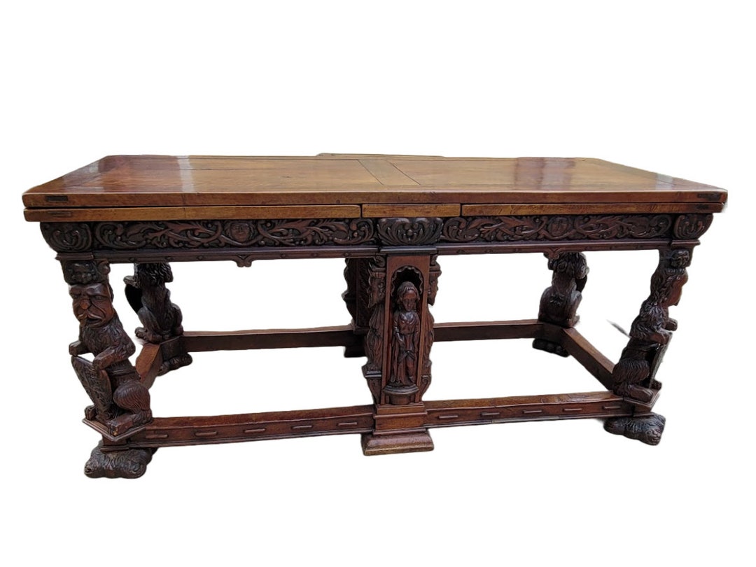 Queen Elizabeth I Table Refectory Table Church Table Draw Leaf Table ...