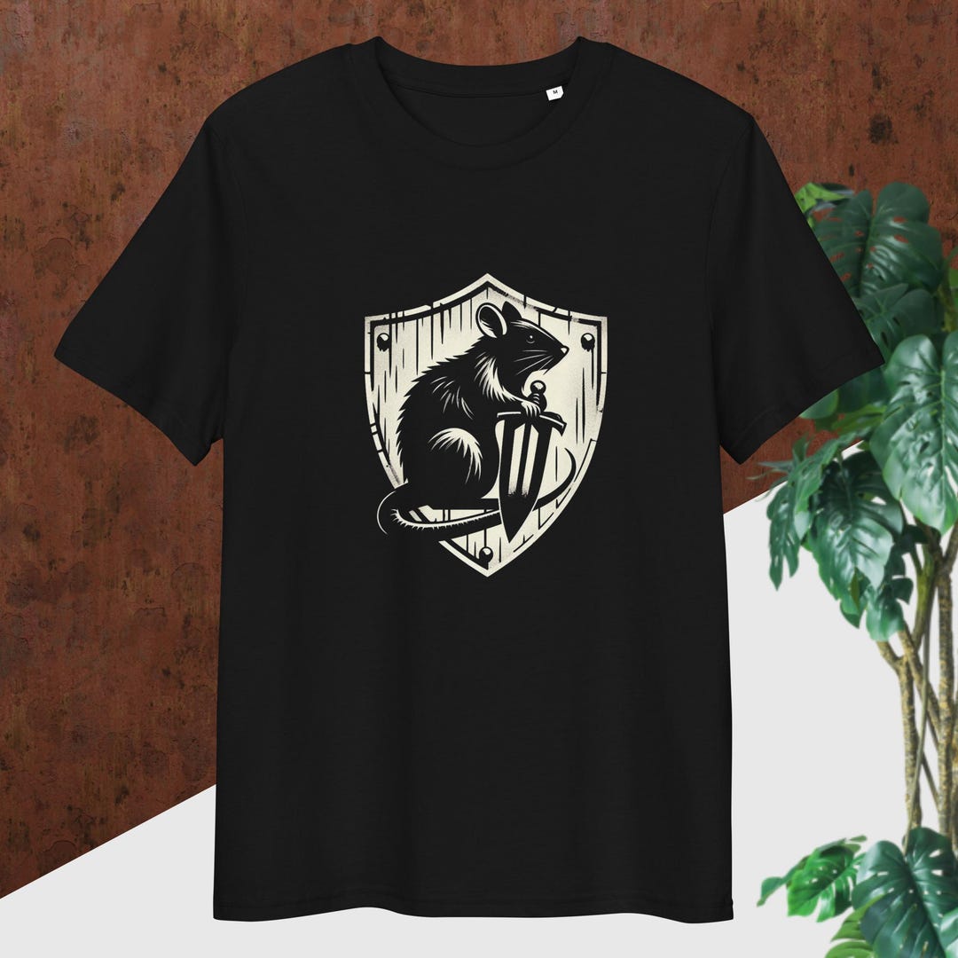 Rat on Shield T-shirt Funny Rat Design Animal Lover Shirt Unique ...