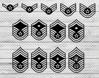 Air Force Rank SVG, DXF, and LBART Files - Etsy