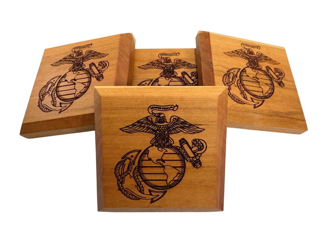 United States Marine Corps USMC Laser Engraved Eagle Globe and Anchor ...