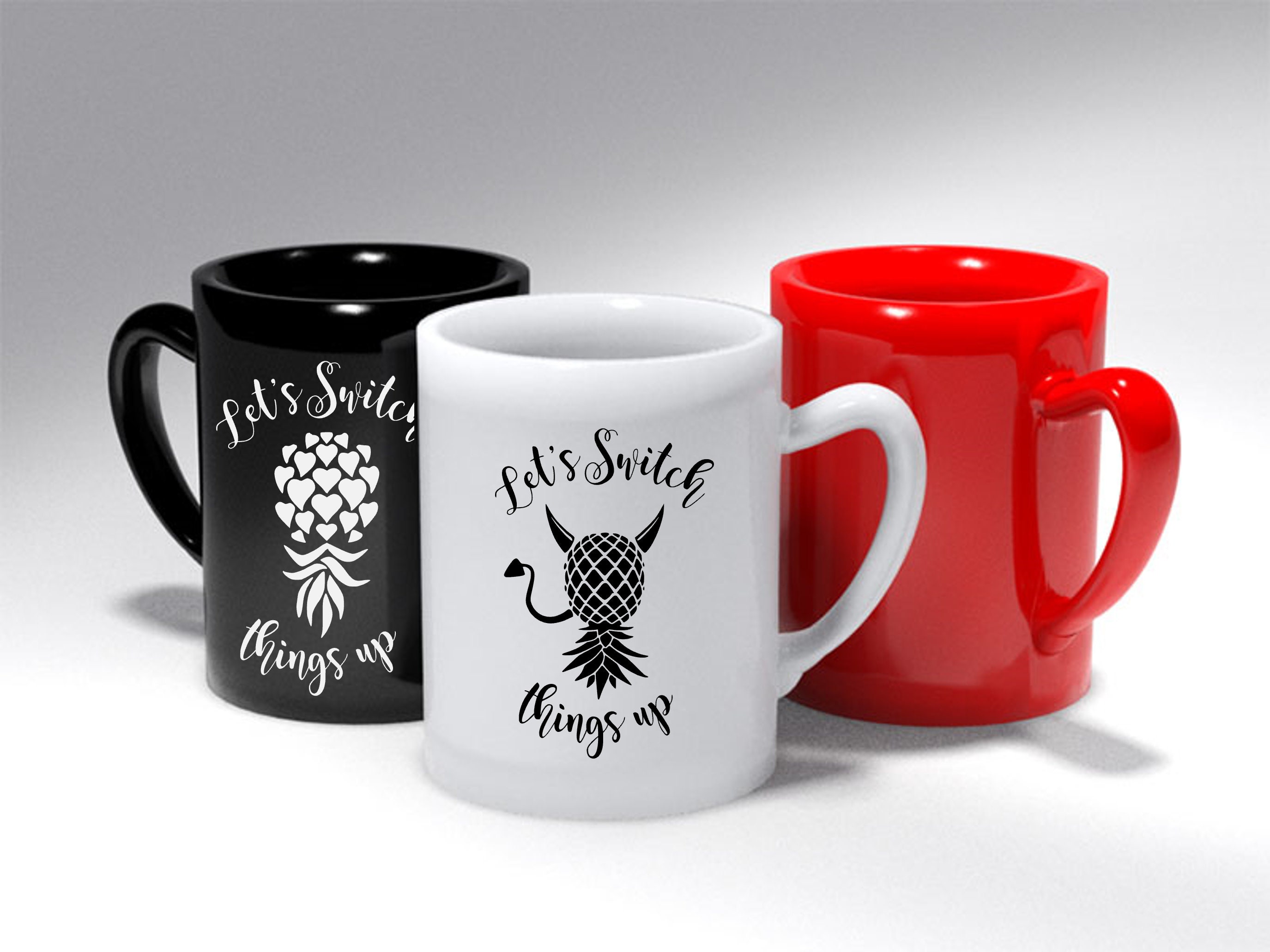 Upside Down Swinger Pineapple Let's Switch Things up Digital Print and ...