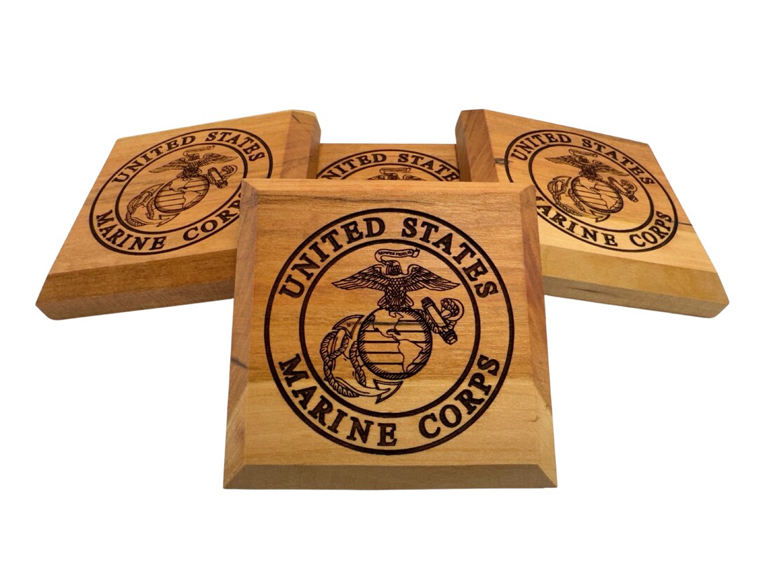 United States Marine Corps Laser Engraved USMC Logo Eagle Globe Anchor ...