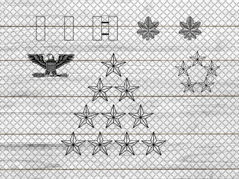 US Navy - Rank Insignia Package Print / Cut Files for CNC, Cricut ...