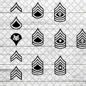 US Army - Rank Insignia Package Print / Cut Files for CNC, Cricut ...