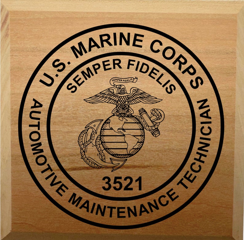 USMC Coasters Set of 4 – Marine Corps Gift – Veteran Gift – Military ...