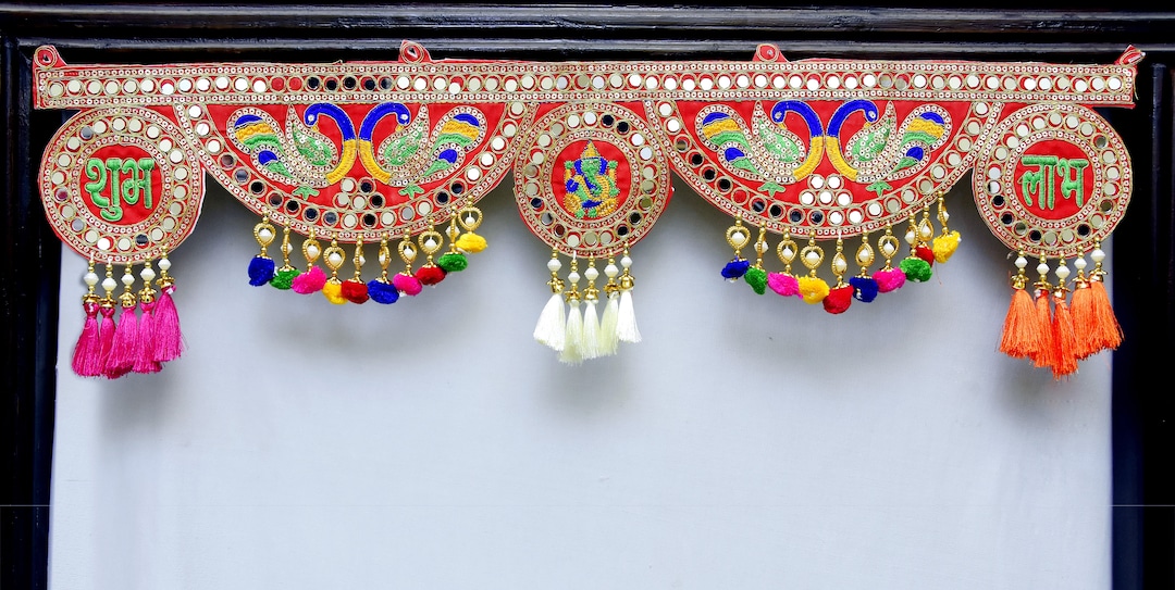 Floral Toran Door Hanging: Traditional Indian Decor, 37-inch - Etsy
