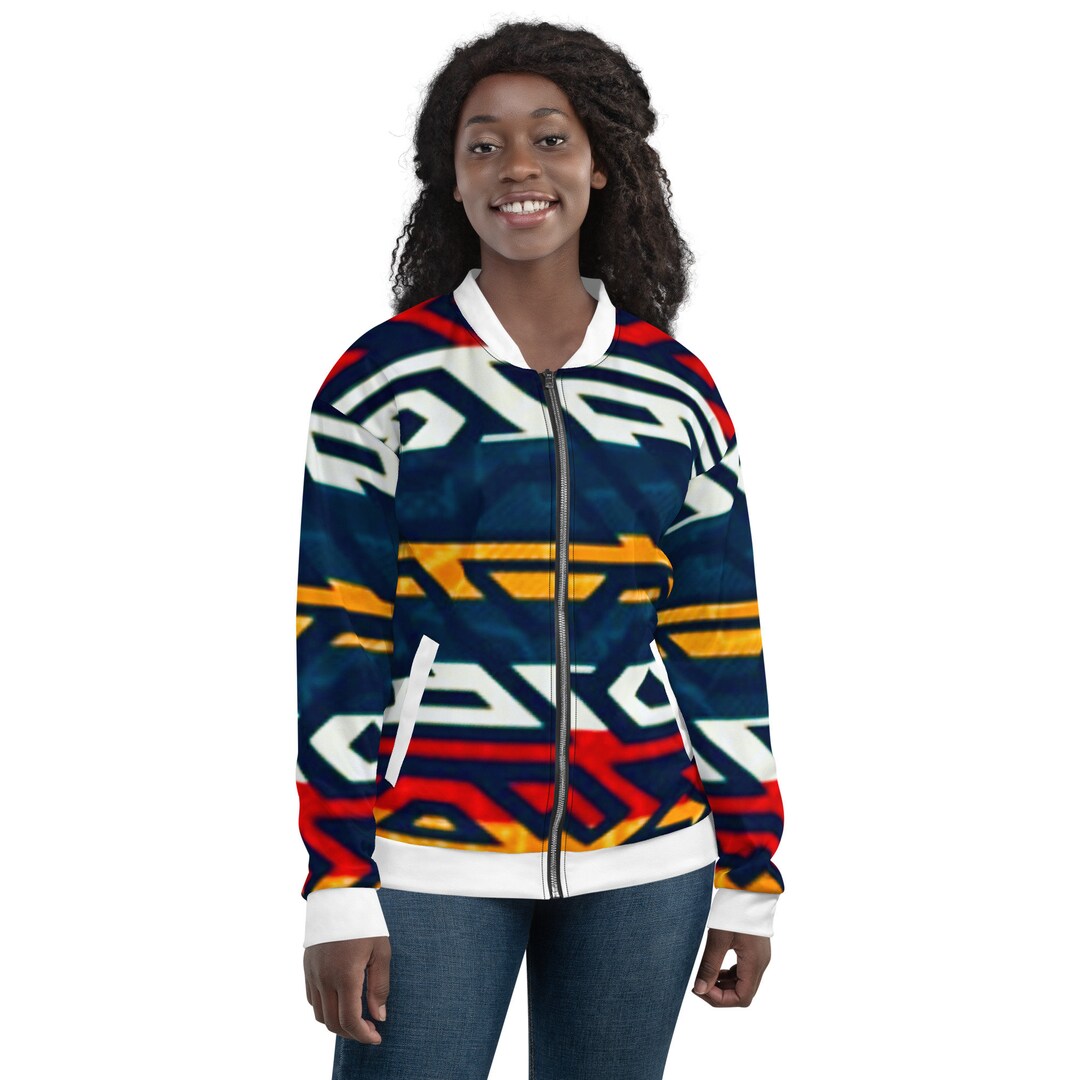African Maze Unisex Bomber Jacket - Etsy