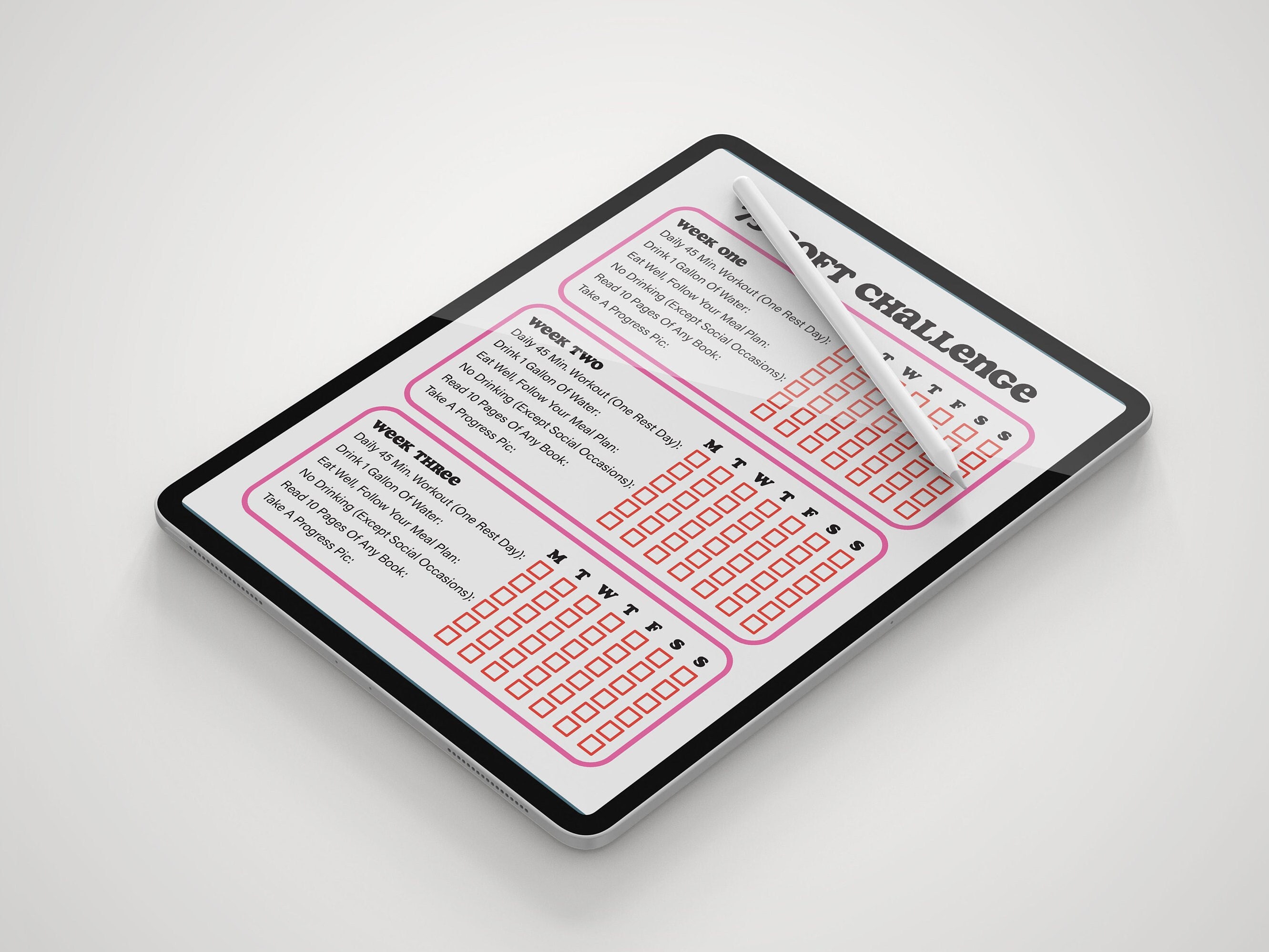 75 Soft Challenge | Daily Tracker | Habit Tracker | Digital Download ...