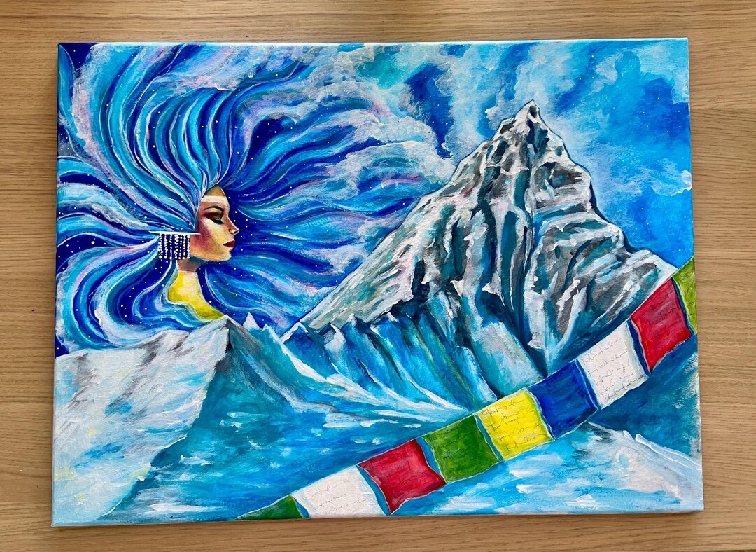 Mount Everest Goddess Original Painting - Etsy