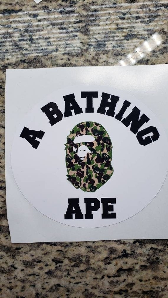 Bape / A Bathing Ape Waterproof Vinyl Sticker/Decal Decals | Etsy