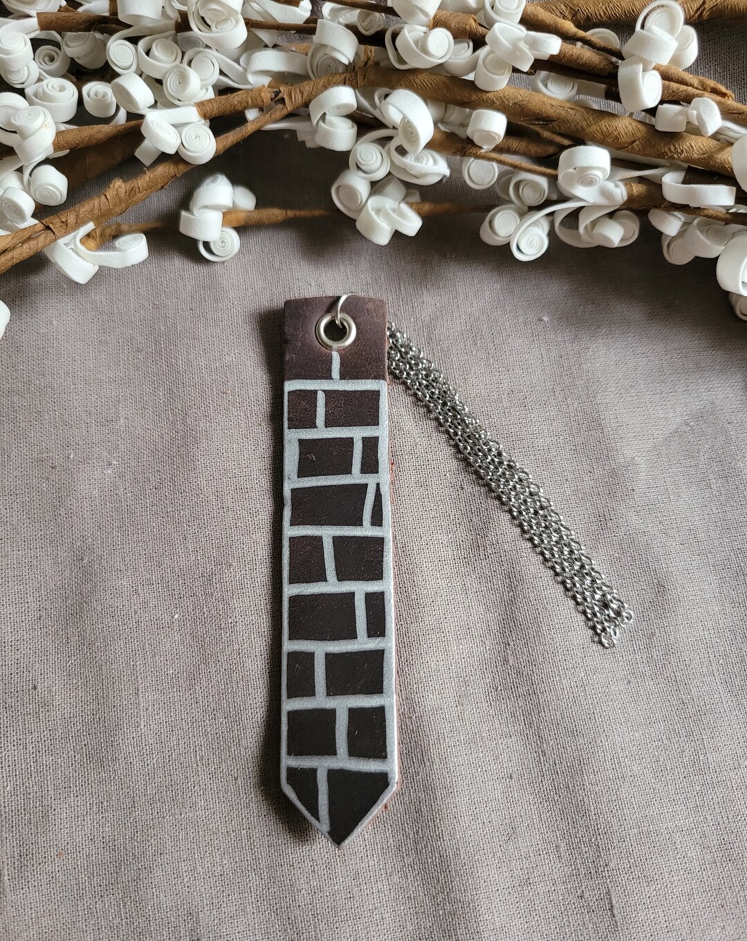 Chainmail Knight Leather Bookmark - Etsy