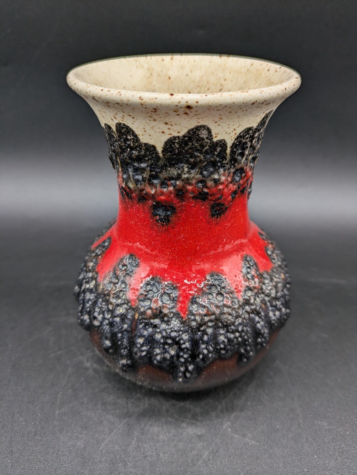 Bay 70 14 Vase Ceramic Ceramics Red Black West German Pottery Design ...