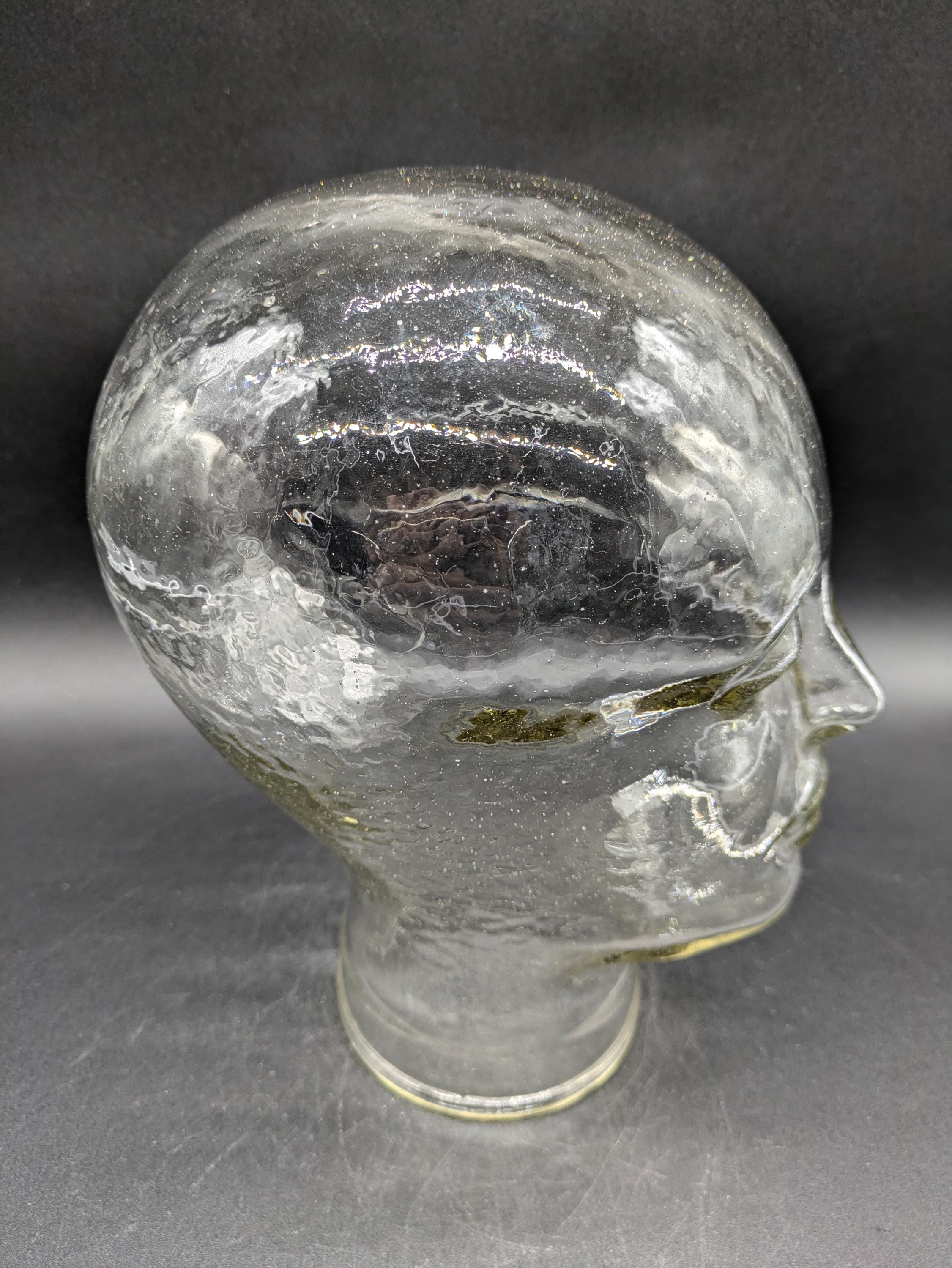 Glass Head Clear Display Hat Rack Glass Pop Art Modern Design 70s 70s ...