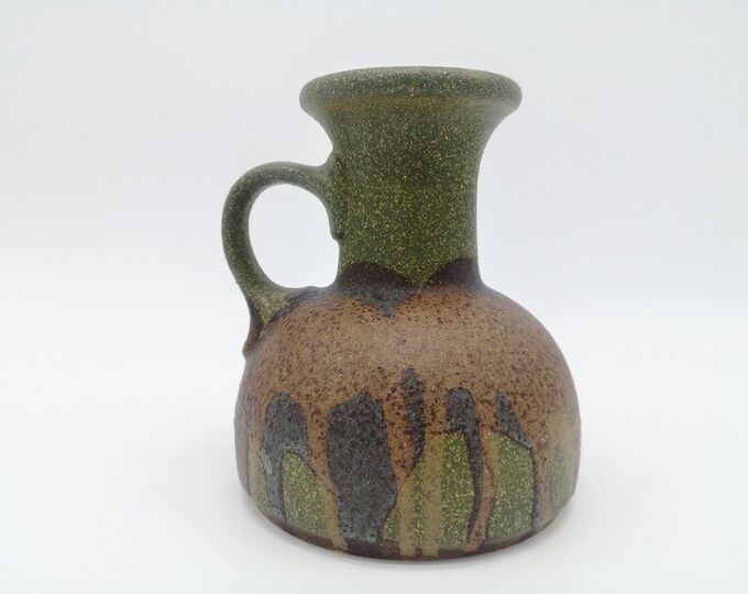 Steuler Vase Ceramic Ceramics Green Brown Black West German Pottery H ...
