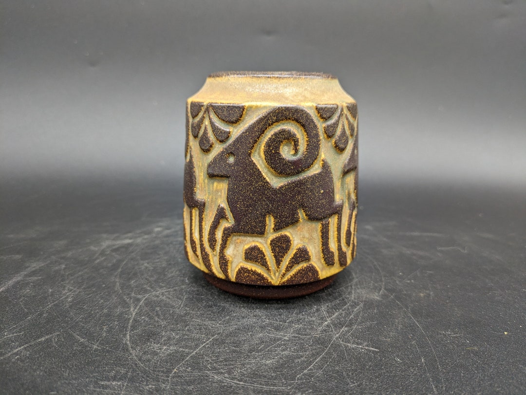 Michael Anderson 6423 Vase Steinbock Keramik Bornholm Ceramic Danish ...