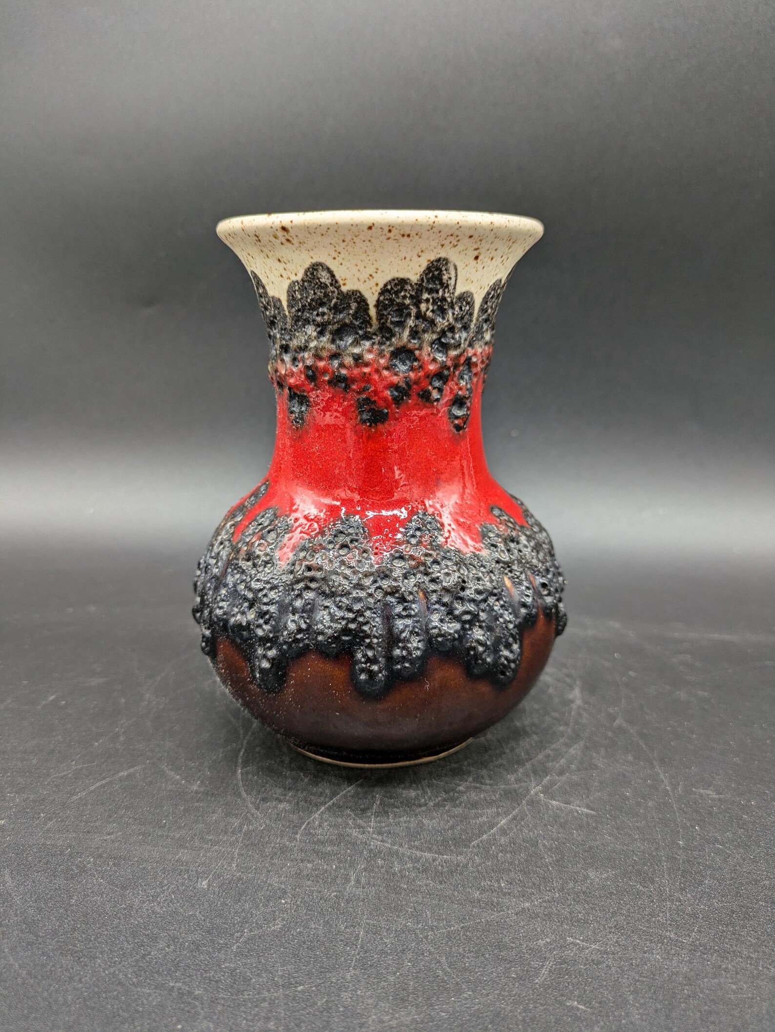 Bay 70 14 Vase Ceramic Ceramics Red Black West German Pottery Design ...