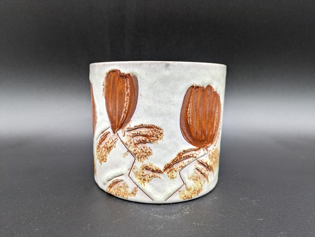 Marei 11/1 Planter Cachepot Planter Brown White Flower Ceramic Ceramics ...