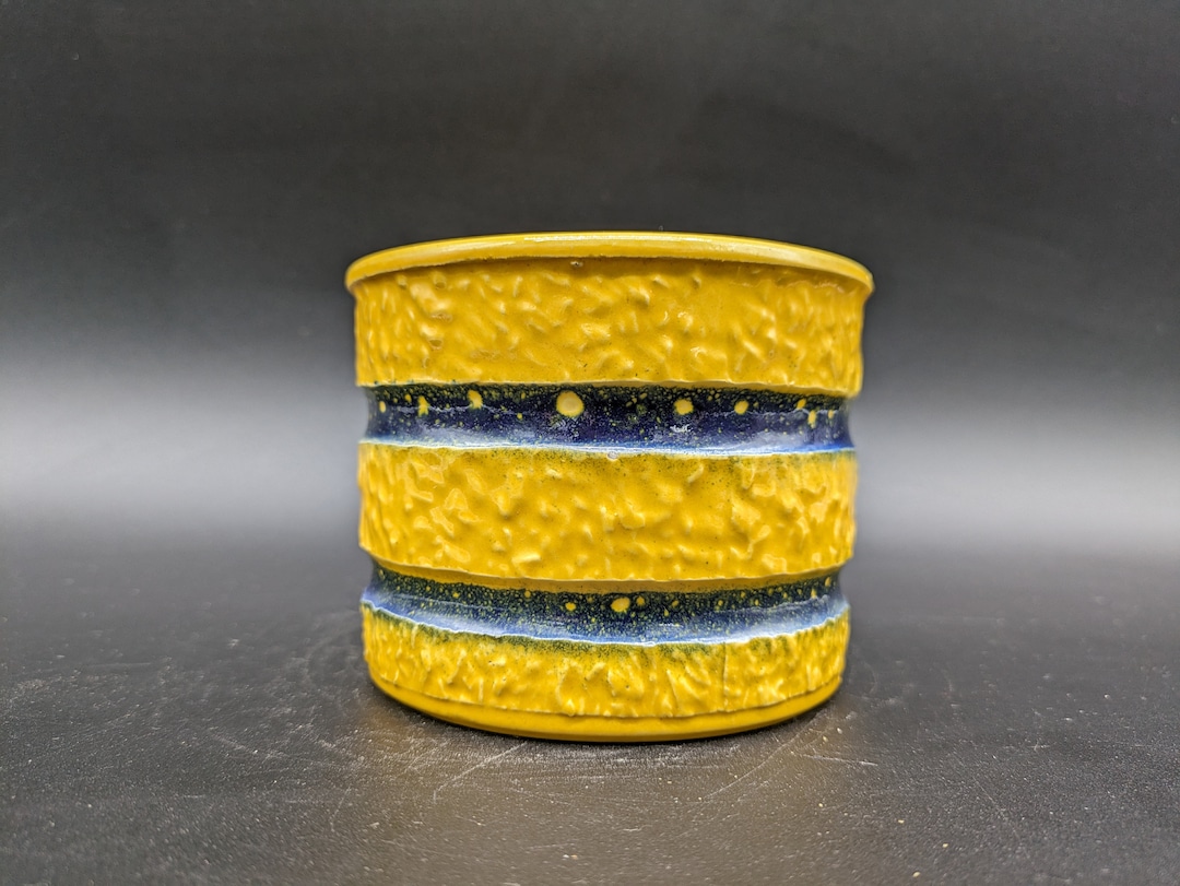 Spara Planter Cachepot Planter Ceramic Ceramics Yellow Blue West German ...