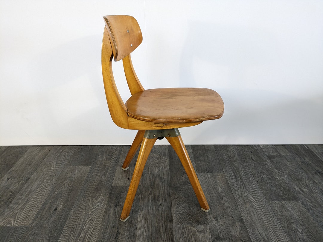Casala IV School Chair Old Swivel Chair Wood Mid Century Modern Design ...