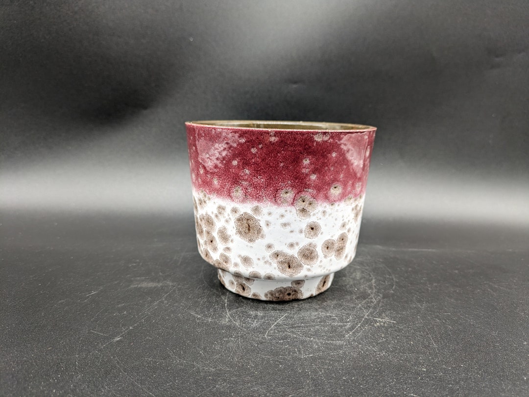 Marei 12/1 Cachepot Planter White Red Ceramic Ceramics West German ...