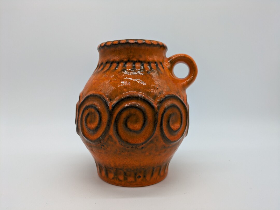 Jasba N 322 13 15 Ceramic Vase Ceramic Orange West German Pottery ...