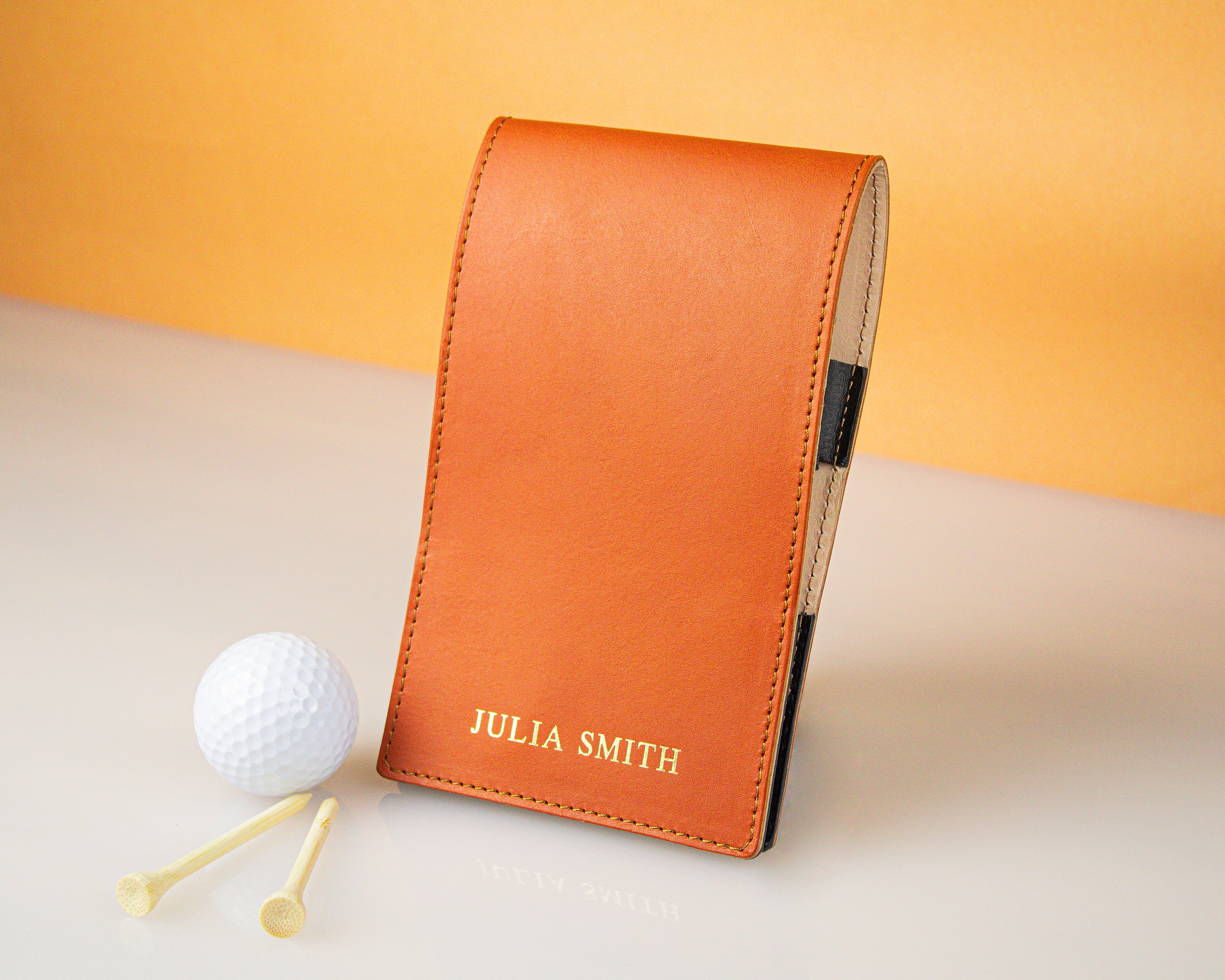 Personalized Golf Scorecard Holder, Leather Yardage Book Holder, Sports ...