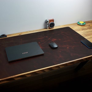 Leather Desk Mat, Custom Desk Pad, Extra Large Desk Mat, Personalized ...
