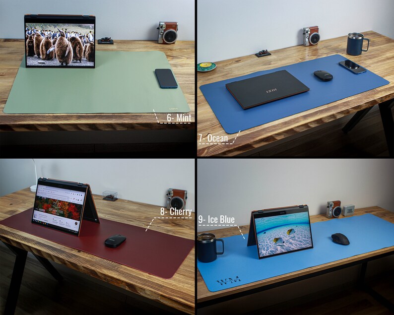 Leather Desk Mat Custom Size Desk Pad Personalized Office - Etsy