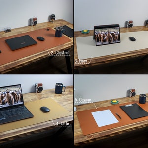 Leather Desk Mat Custom Size Desk Pad Personalized Office - Etsy
