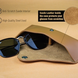 Personalized Leather Glasses Case, Custom Sunglasses Holder, Ray-ban ...