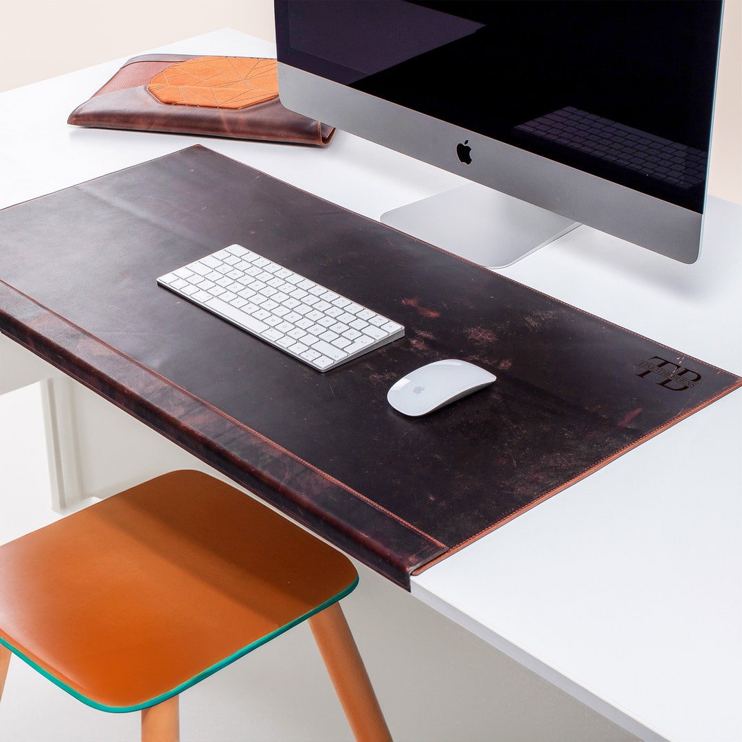 Personalized Desk Protector | Ergonomic Leather Desk Matwith Edge Cover ...