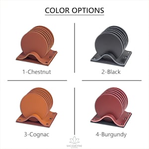 Custom Leather Coaster Set With Coaster Holder | Round-square-dodecagon ...