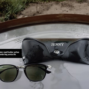 Personalized Leather Sunglasses Case, Ray Ban Case, Eyeglasses Glasses ...