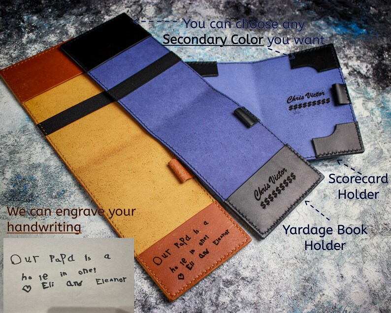 Personalized Golf Scorecard Holder Leather Yardage Book - Etsy