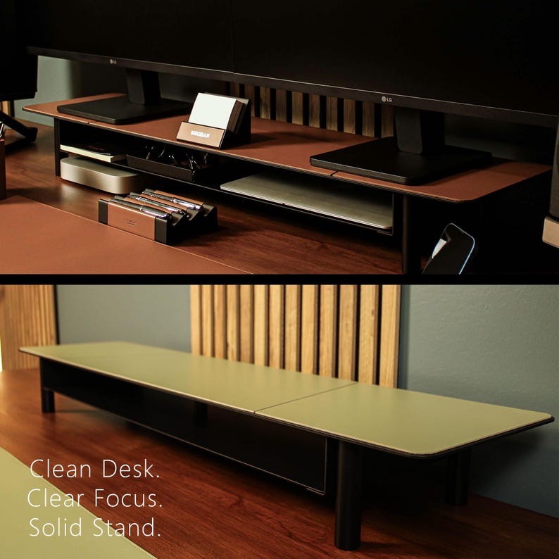 Custom Monitor Stand | Sleek Desk Riser for Him, Dad, or Coworkers ...