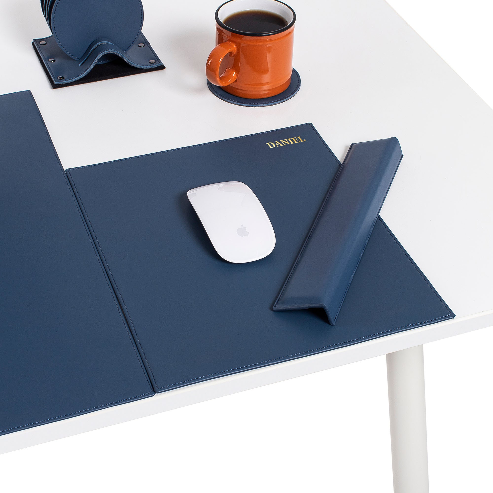 Personalized Desk Protector | Ergonomic Leather Desk Matwith Edge Cover ...