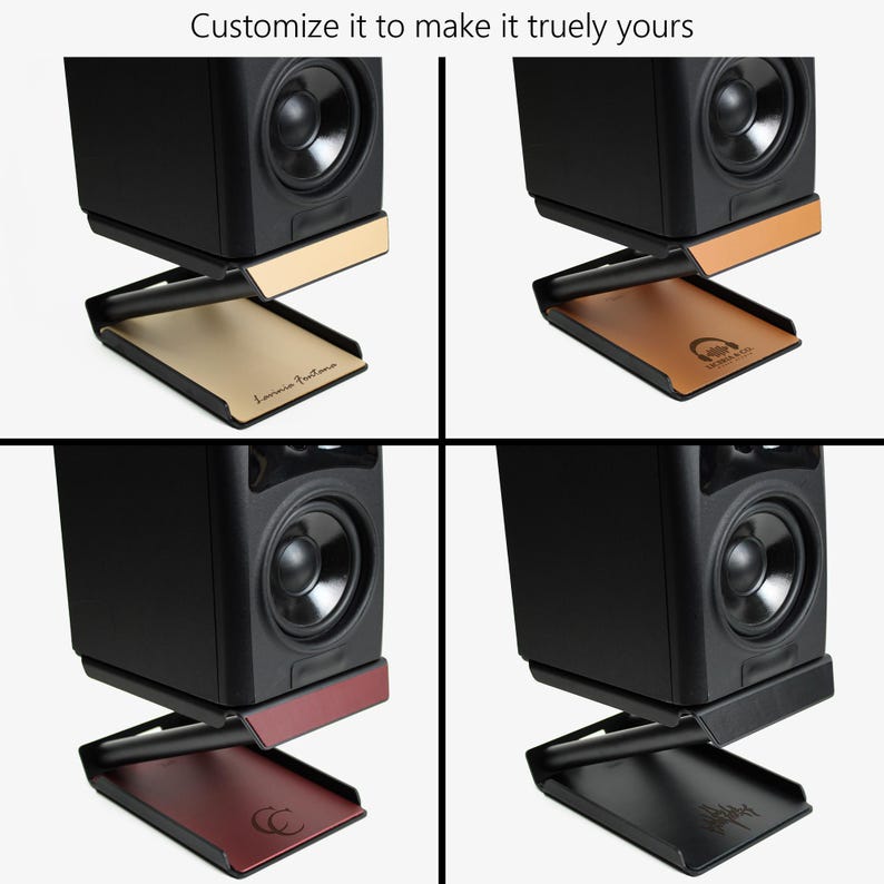 Premium Metal Speaker Stand With Leather Base | Anti-vibration Audio ...