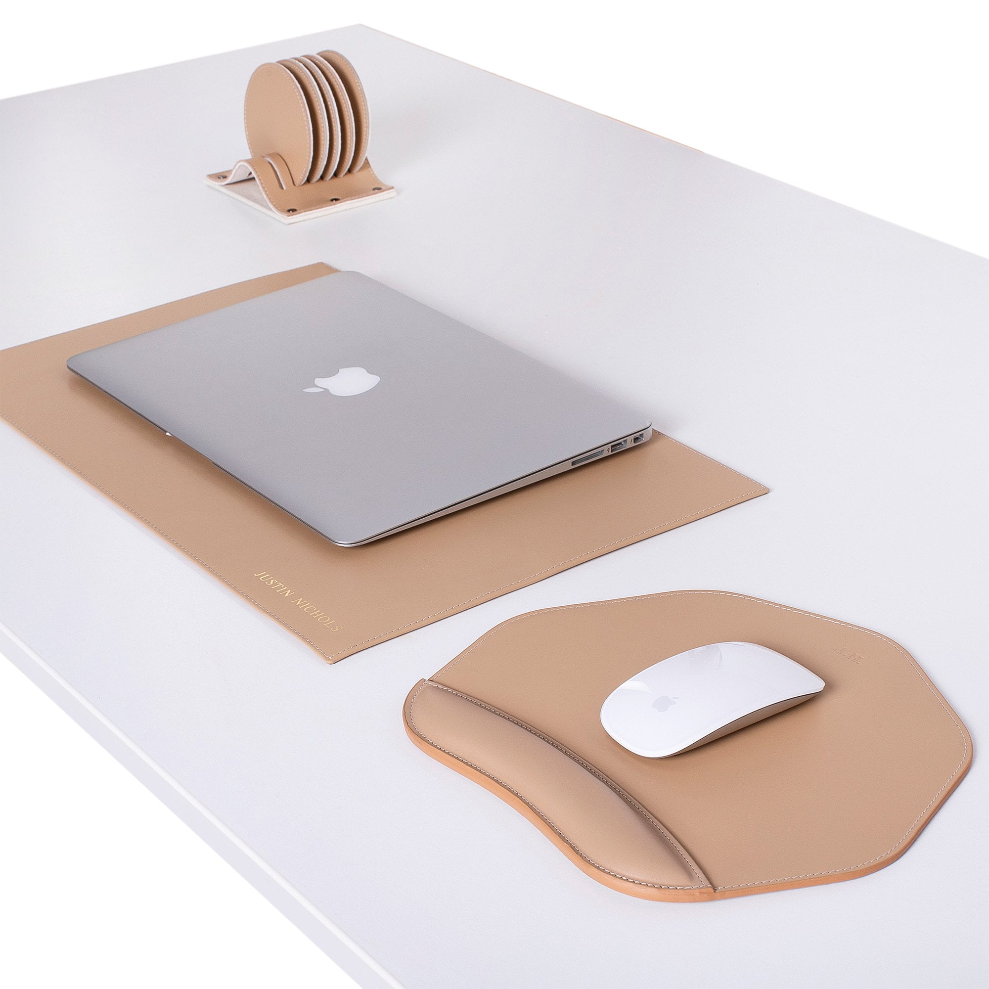 Leather Desk Mat | Custom Size Table Blotter | Premium Leather & Anti ...