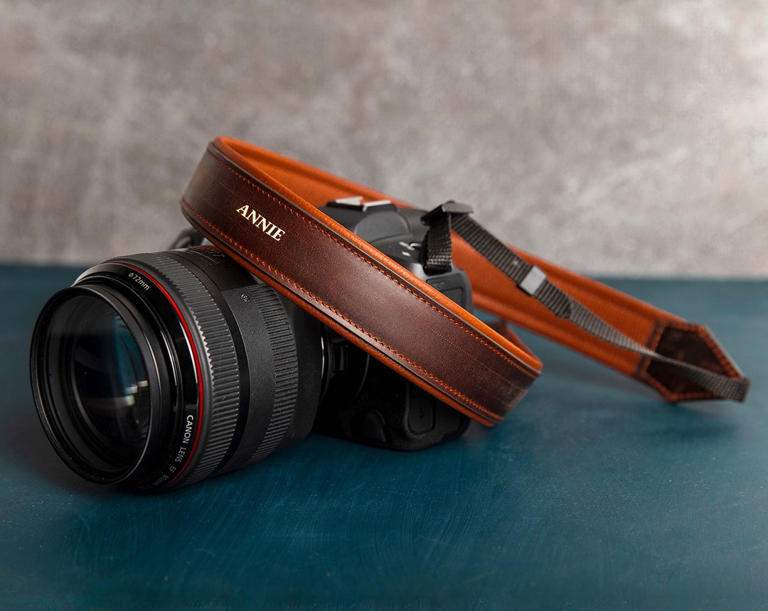 Premium Leather Camera Strap, Personalized DSLR Camera Strap, Custom ...