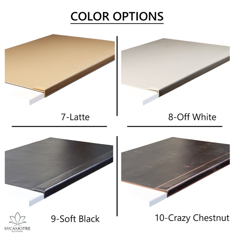 Personalized Desk Protector | Ergonomic Leather Desk Matwith Edge Cover ...